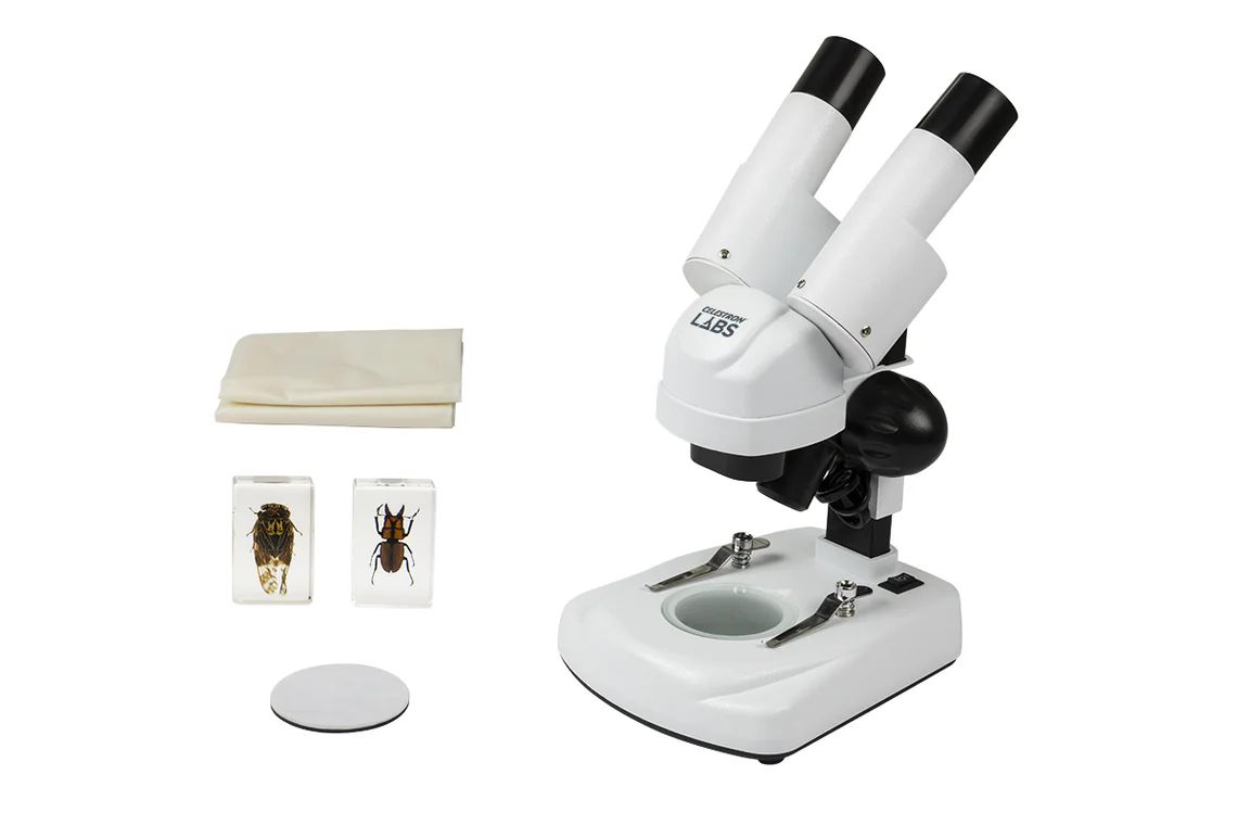 Celestron S20A Angled Stereo Microscope | First Light Optics